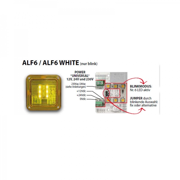 Abexo Warnlampe ALF6 LED gelb | kompetenter Fachhandel | Torix.de